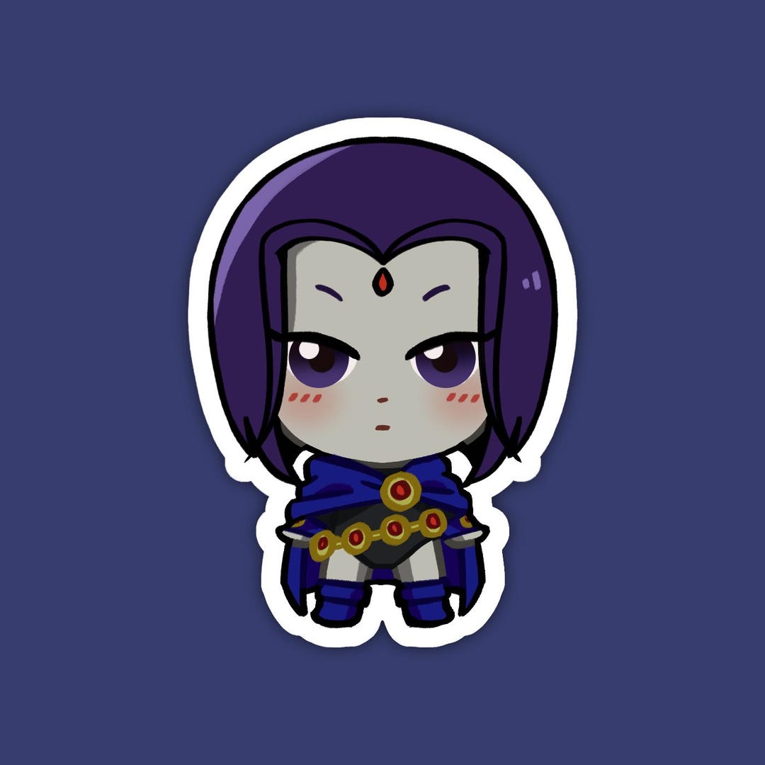 Raven | Teen Titans Fan Art | Cute Anime Waterproof Vinyl Die Cut ...