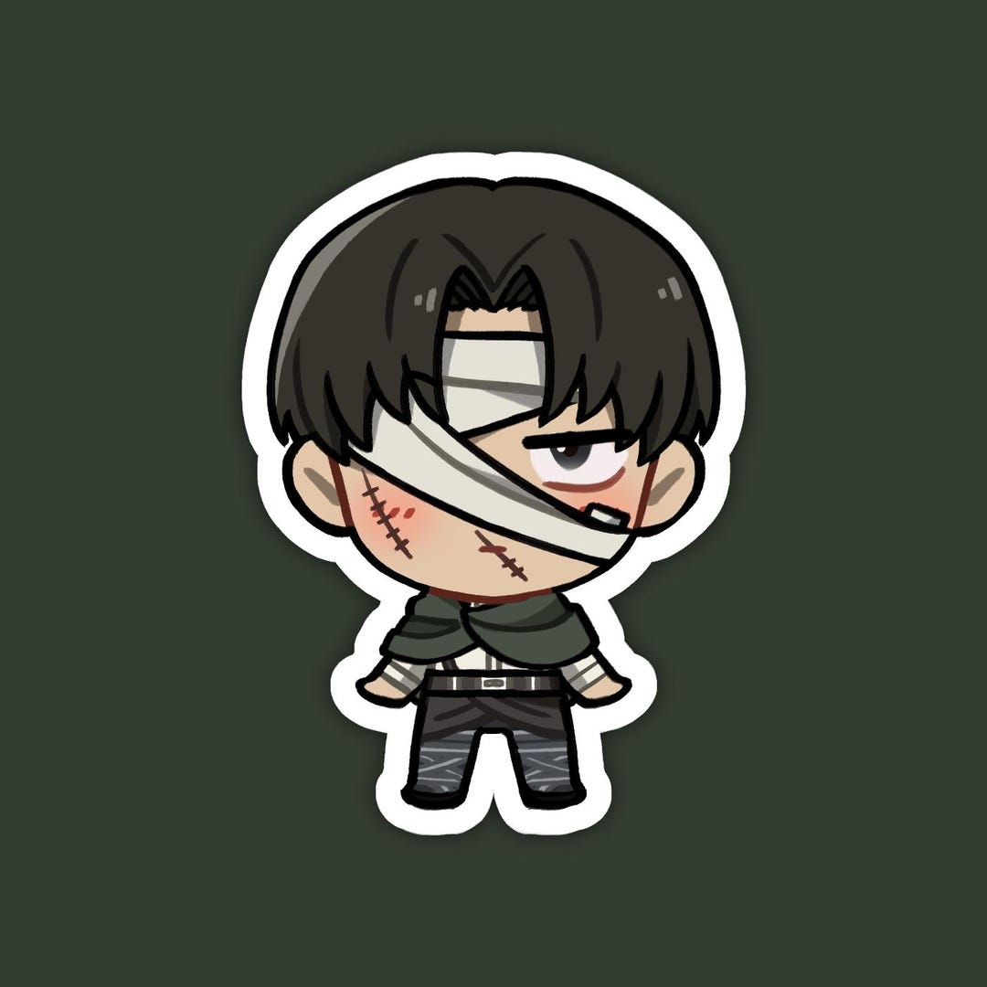 Levi Ackerman | Attack on Titan | Cute Anime Waterproof Vinyl Die Cut ...