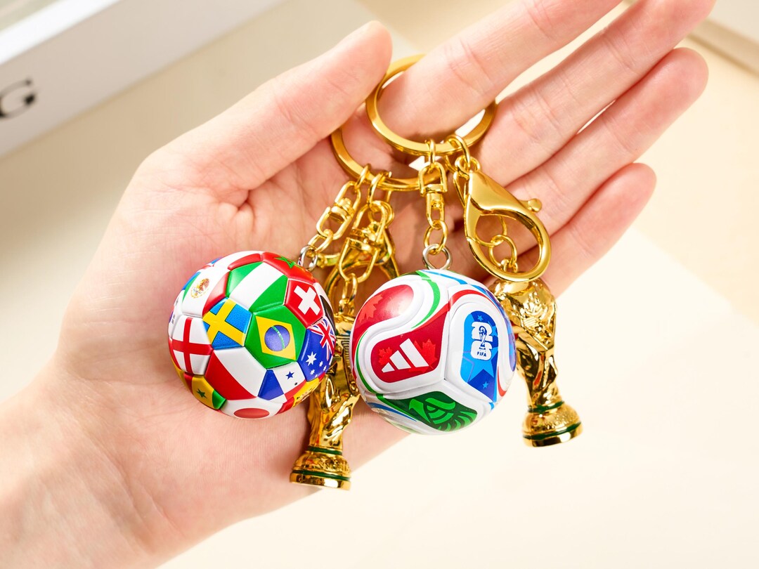 World Cup Soccer Ball Keychain, Trophy Charm, PVC Bag Accessory - Etsy