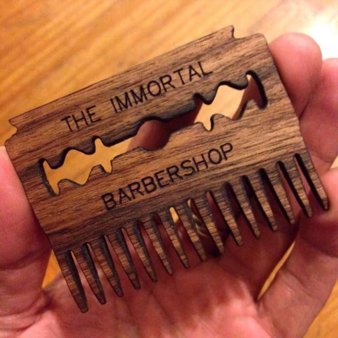 Handmade Wood Beard Comb: Custom Engraved Grooming Gift - Etsy