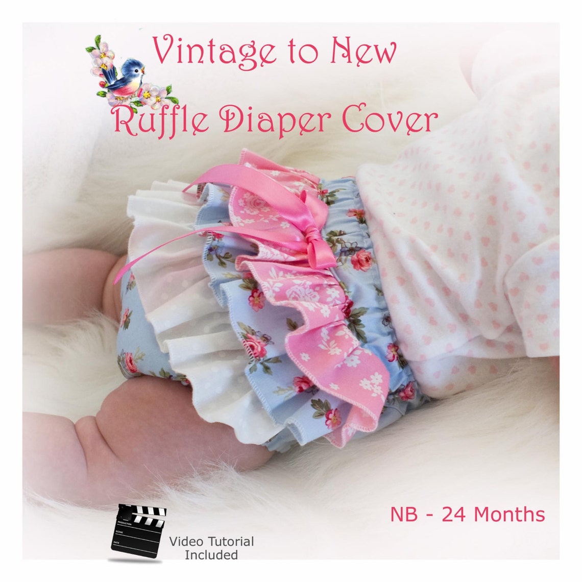 Ruffle Bum Diaper Cover PDF Sewing Pattern With Video Tutorial - Etsy