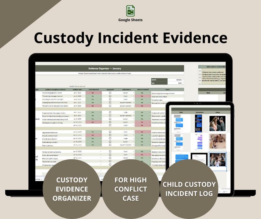 High-conflict Custody Evidence & Incident Documentation System | Court ...