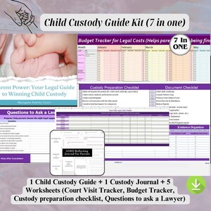 Digital Custody Excel Journal - Etsy