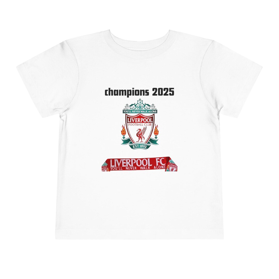 Liverpool Champions 2025 Toddler Tee, Cute Kids Soccer Shirt, Perfect ...