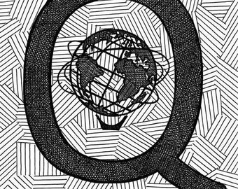 Unisphere Queens Drawing - Etsy
