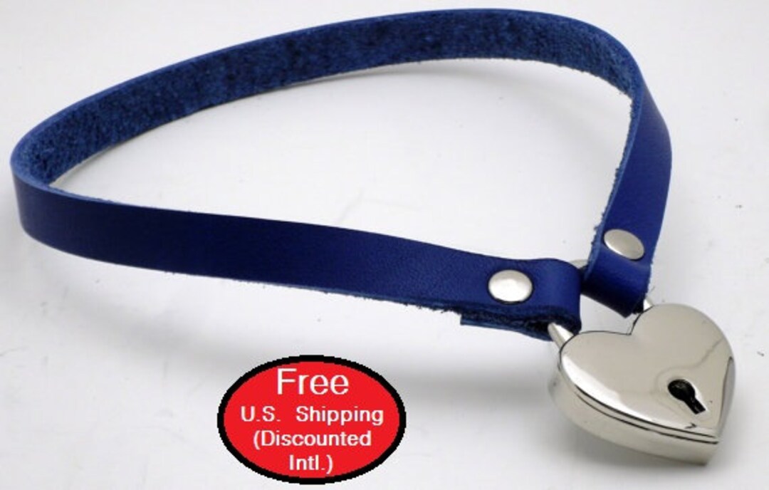 Simple Submissive Collar, Slave Collar, BDSM Collar With Locking Heart ...