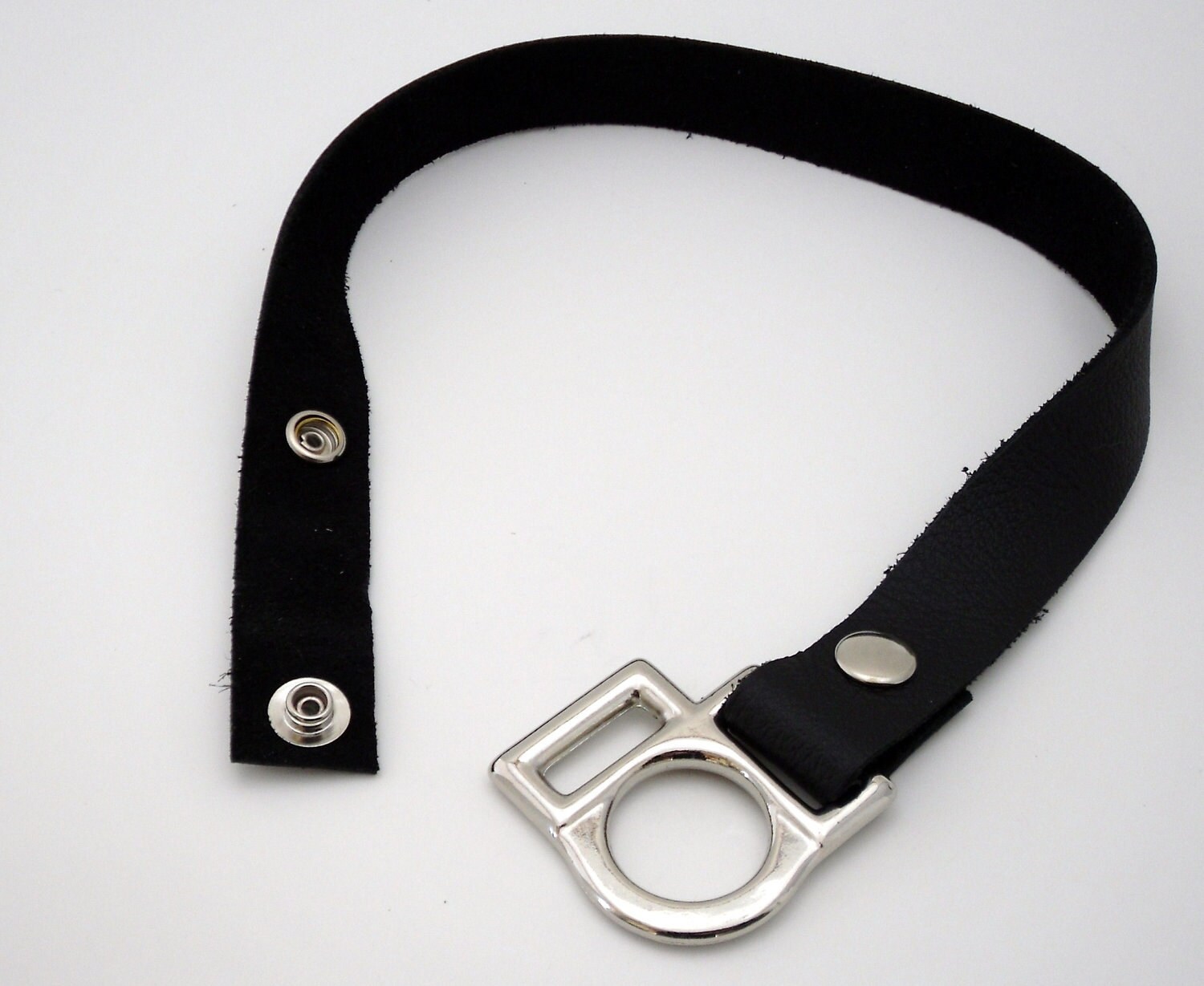 Black leather collar with metal halter BDSM bondage slave | Etsy