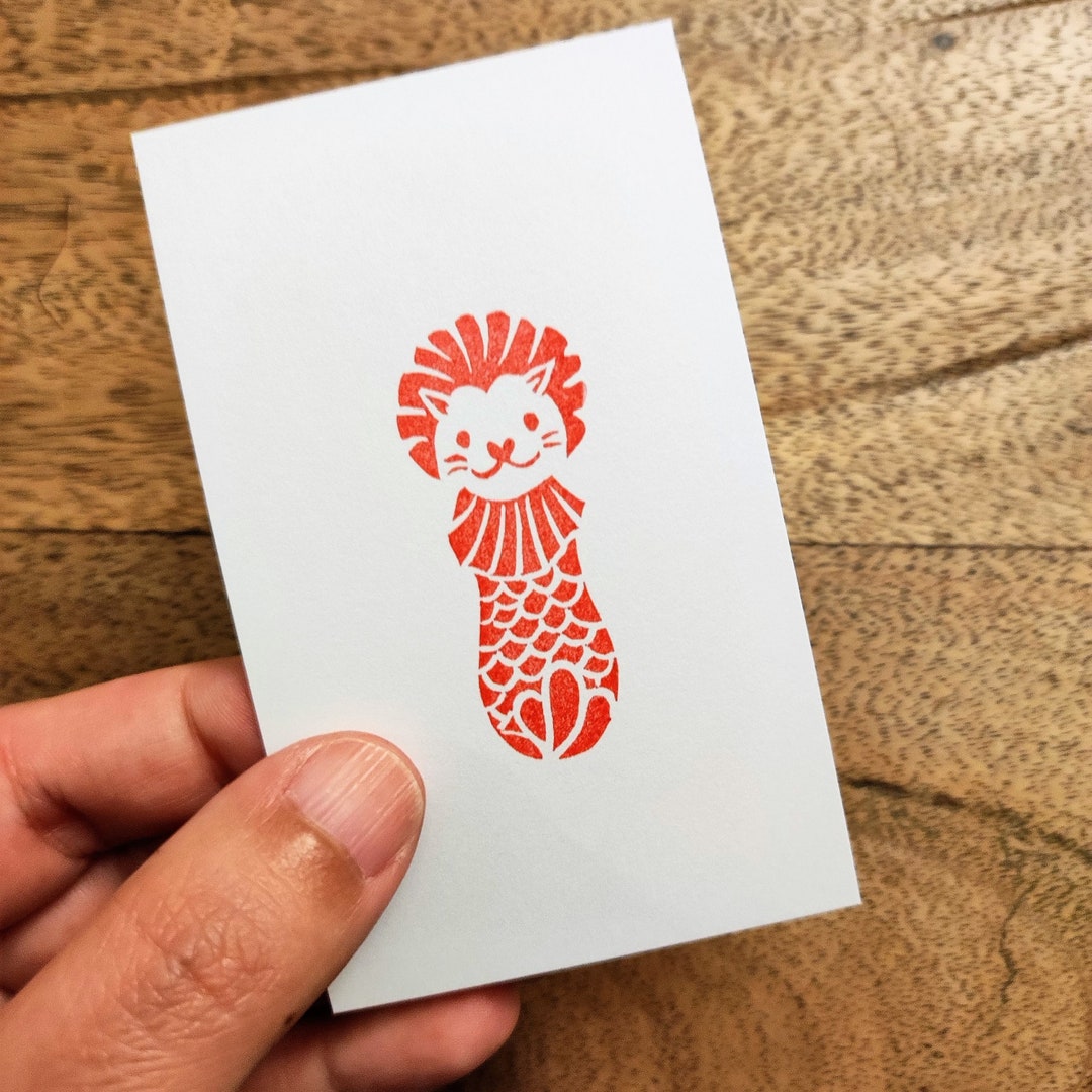 Singapore Merlion Rubber Stamp / Hand Carved / Singaporean/ Country ...