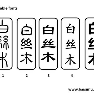 Customised Chinese Name Rubber Stamp - Etsy