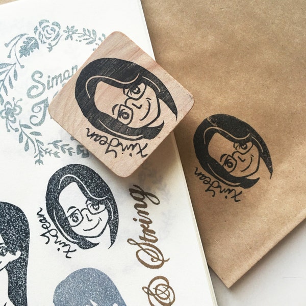 Cartoon Rubber Stamp - Etsy