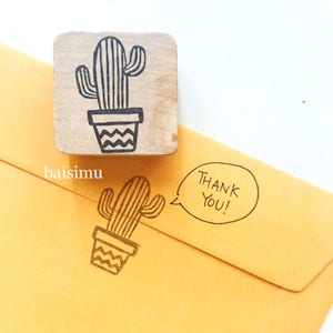 Cute Cactus Stamp/ Rubber Stamp/ Handmade Stamp/ Cactus - Etsy UK