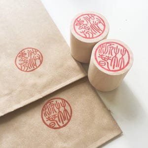 Customized Chinese Name Rubber Stamp/ Ancient Chinese Seal Script ...