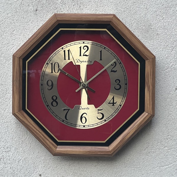 Red Wall Clock - Etsy