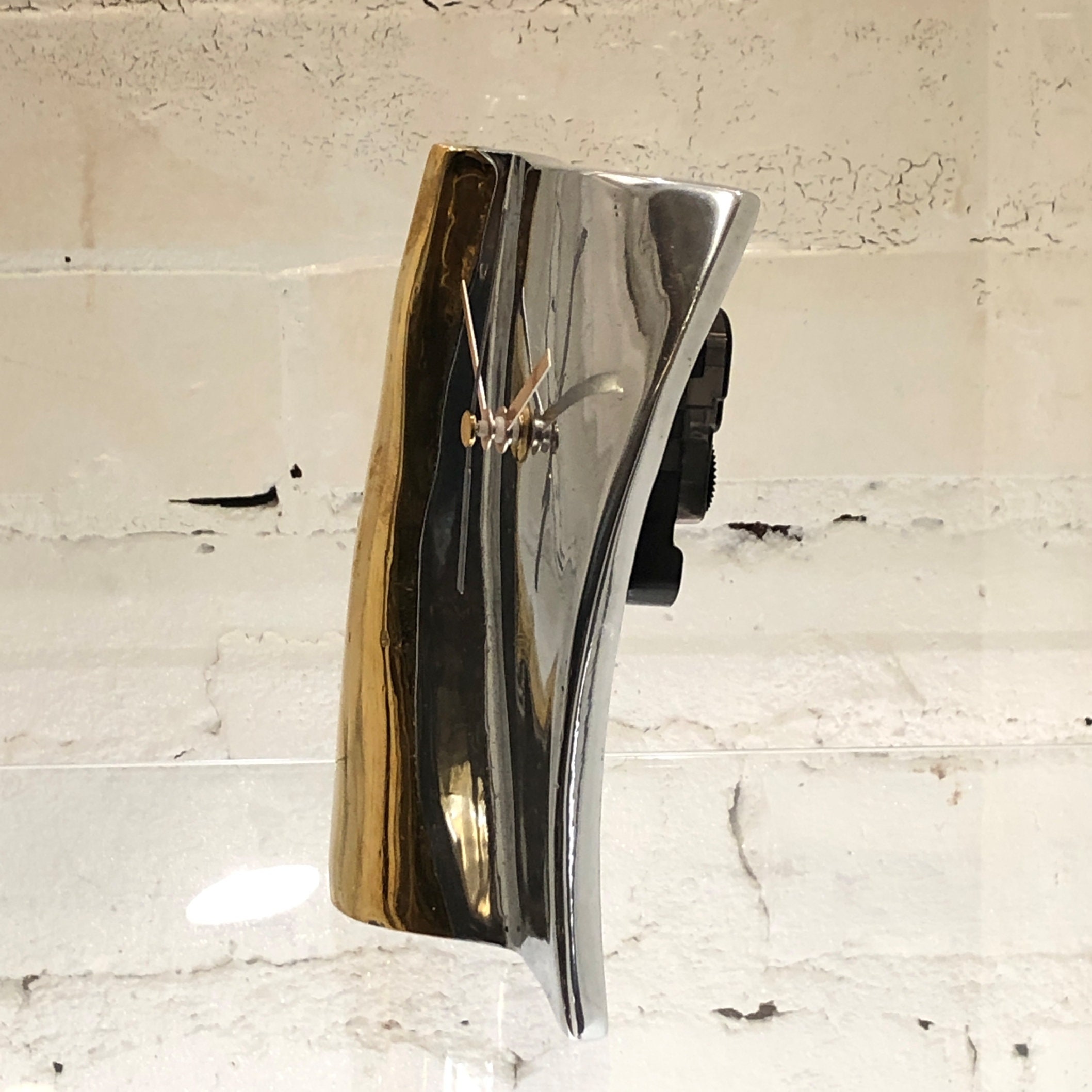 Artisan Mixed Metals Modern Mantel Clock Hand Made One of a - Etsy