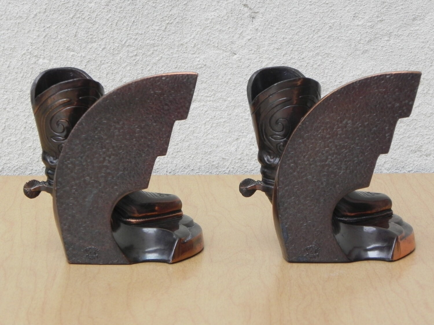 Brass Cowboy Boot Bookends by Trophy Craft - Etsy