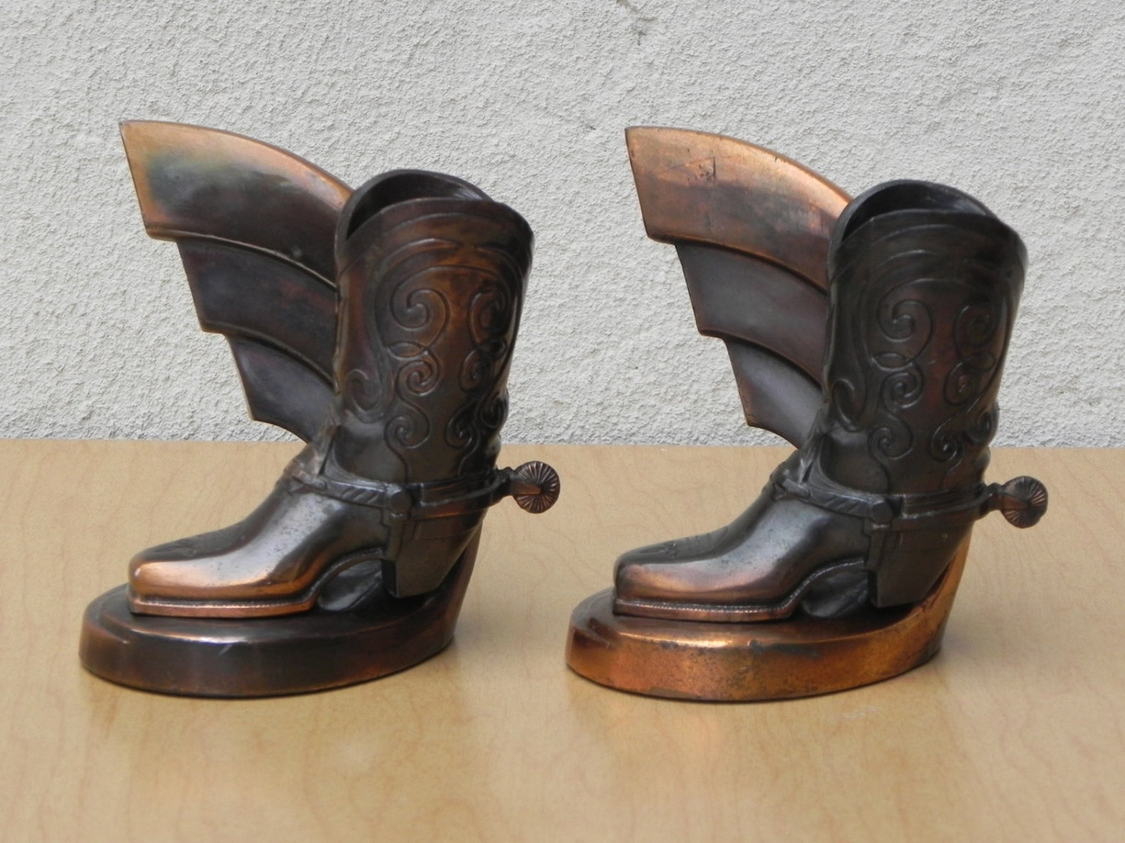 Brass Cowboy Boot Bookends by Trophy Craft - Etsy