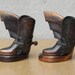 Brass Cowboy Boot Bookends by Trophy Craft - Etsy