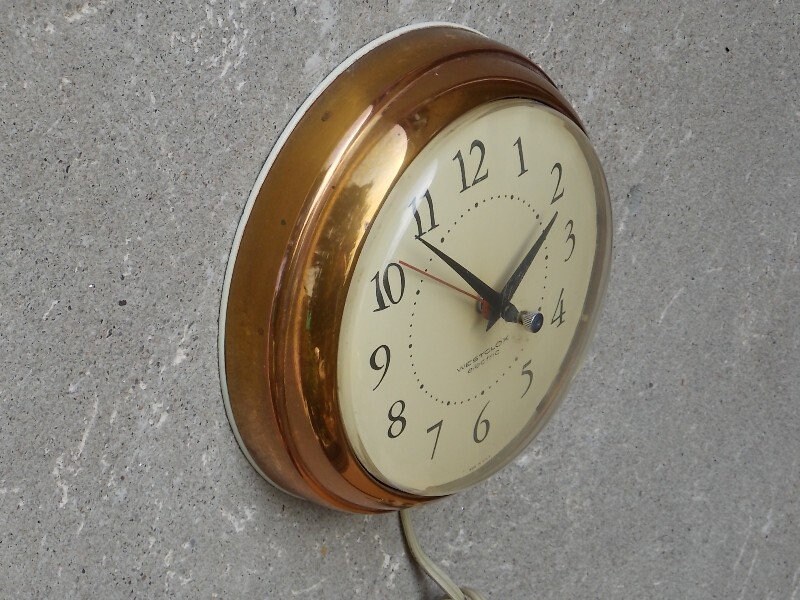 Westclox Electric Round Copper Kitchen Wall Clock - Etsy