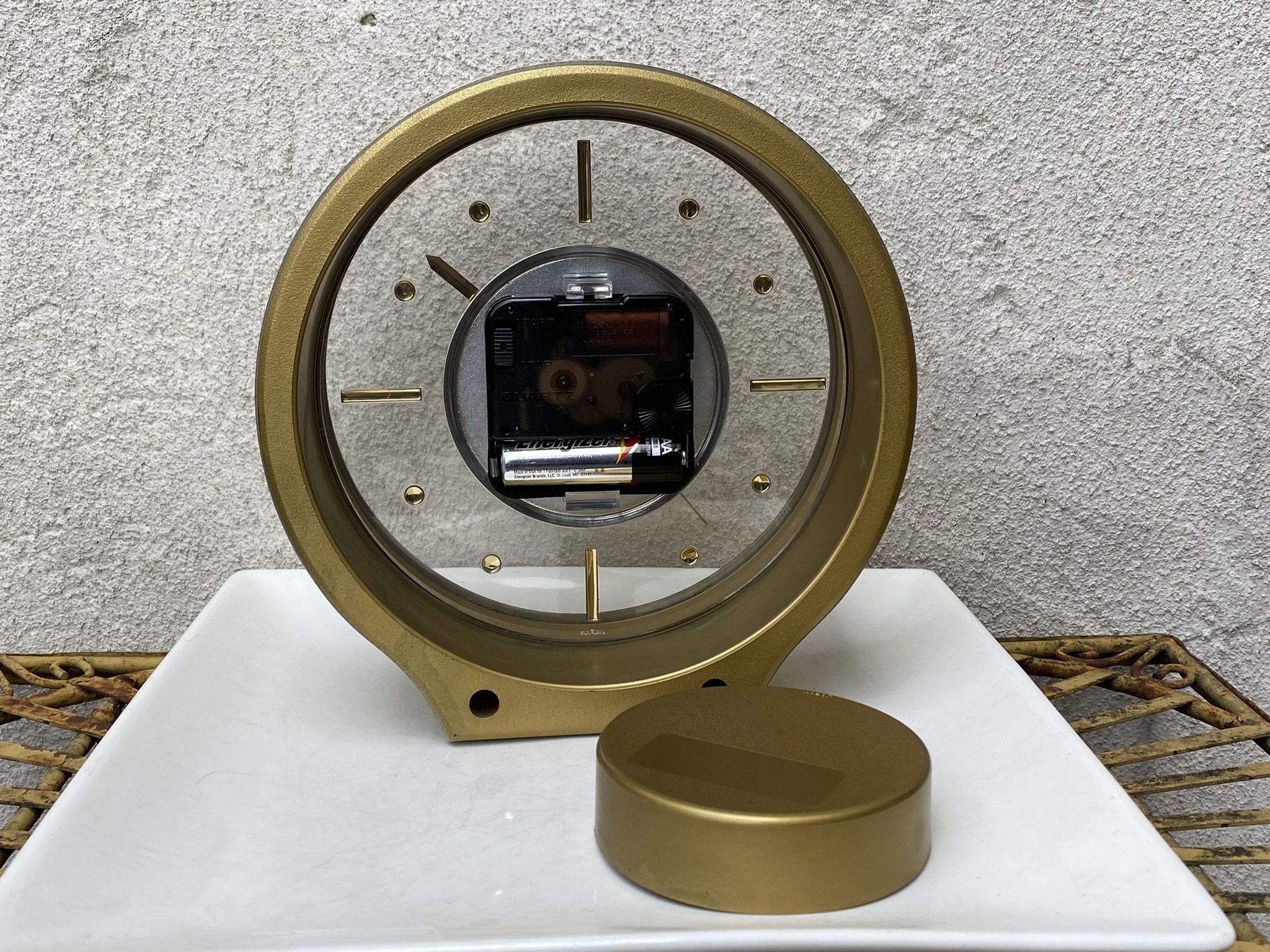 Seiko Round Brass Floating Desk Clock - Etsy