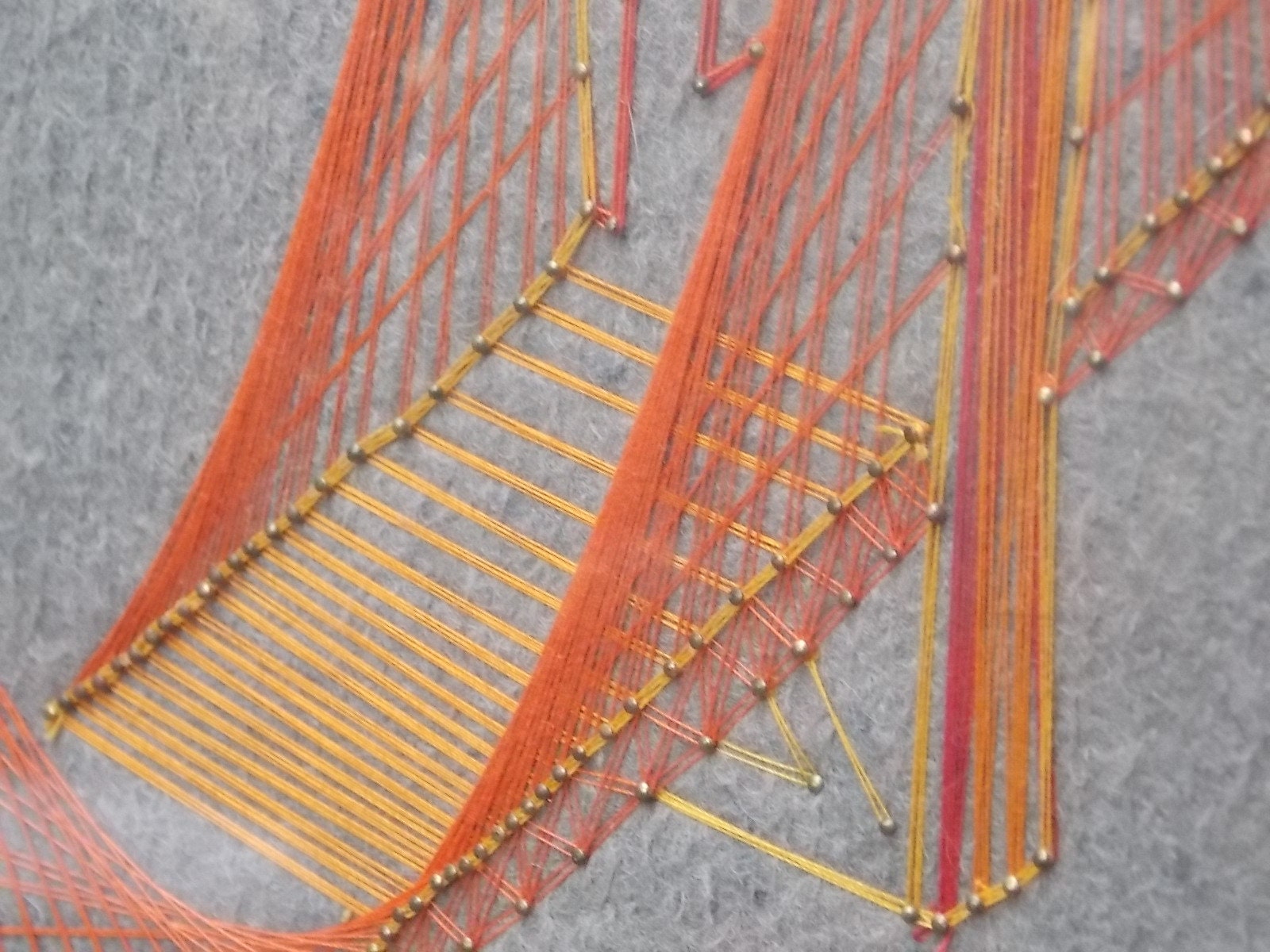 Golden Gate Bridge Thread Wall Art, Felted, Framed - Etsy