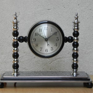 Very Heavy Art Deco Chrome Electric Mantel Clock - Etsy