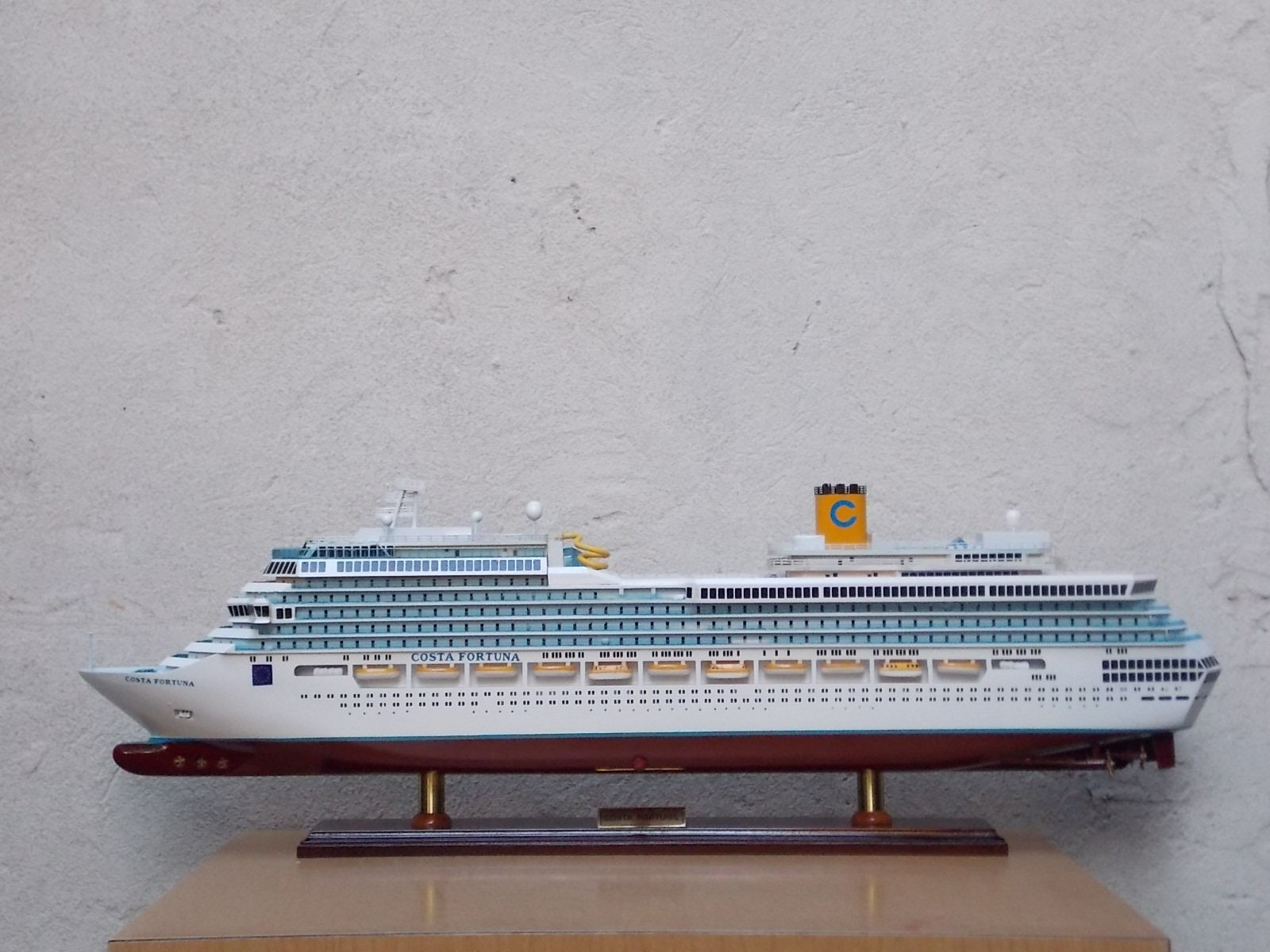 Costa Fortuna Model Cruise Ship Table Sculpture - Etsy