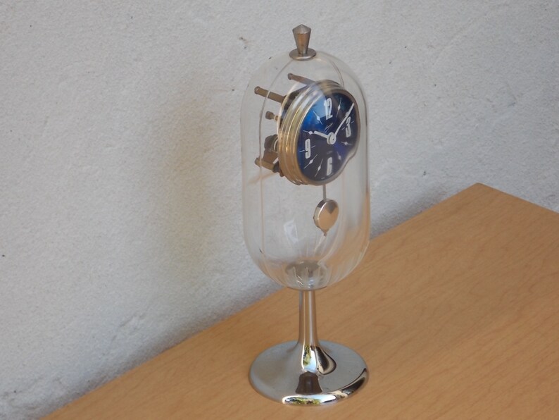Johmid Rare Blue and Lucite Pendulette 8-day Desk Clock - Etsy