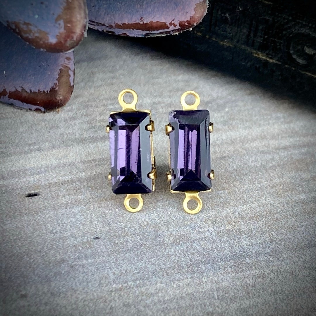 Purple Velvet Deep, Dark, Rich Purple Rectangle Connectors - 15mm - 4 ...