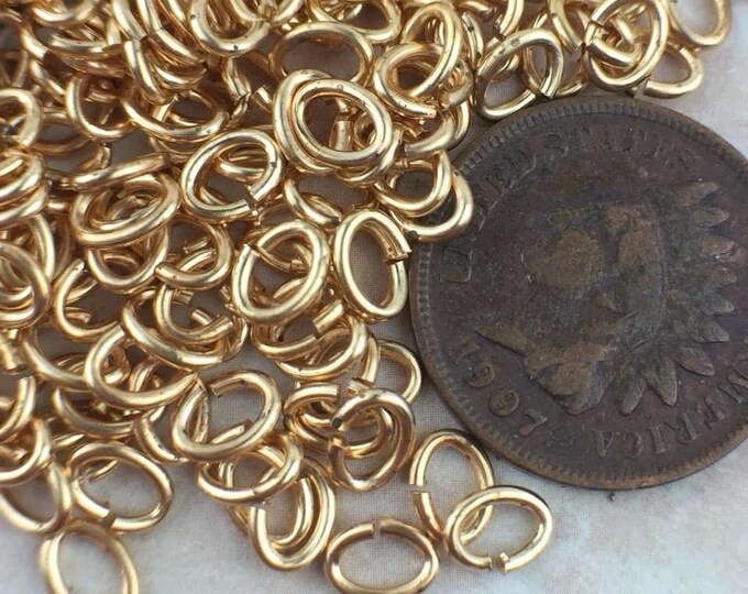 Vintage Gold Plated Large Jump Rings Connectors / Links (#9) - 9mm OD ...