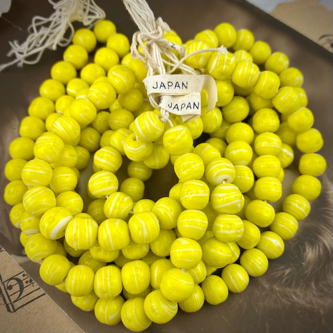 Vintage Miriam Haskell Occupied Japanese Bright Yellow and White ...