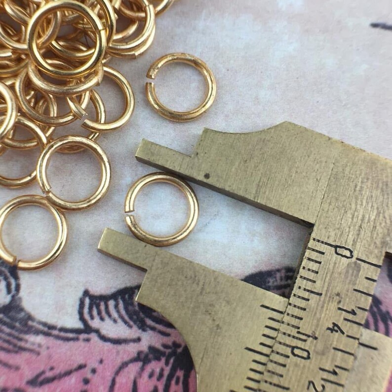 Vintage Gold Plated Large Jump Rings Connectors / Links (#9) - 9mm OD ...