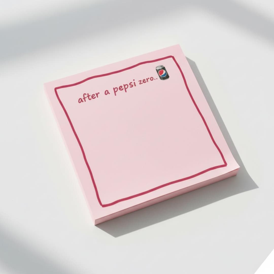 Pepsi Zero Notepad, Funny Desk Memo Pad, Soda Lover Stationery ...