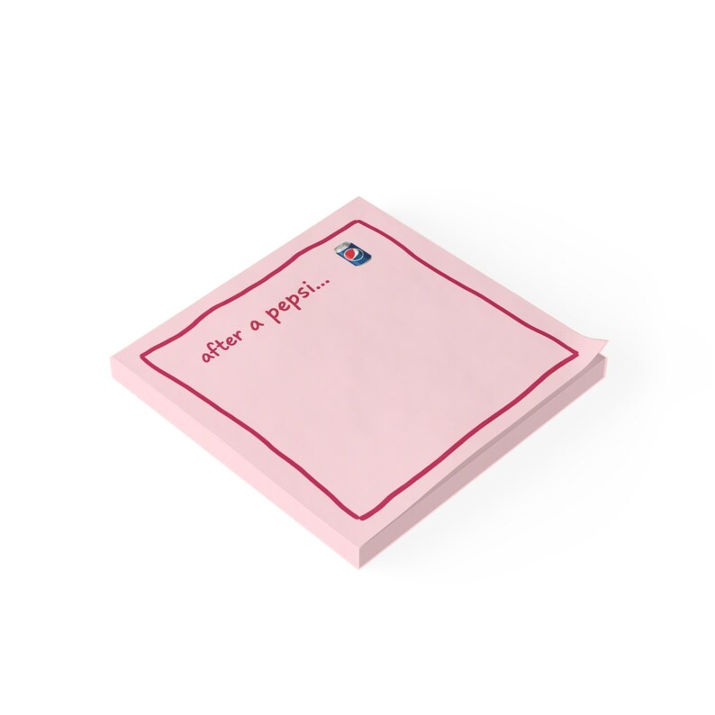 Pepsi Notepad, Funny Desk Memo Pad, Soda Lover Office Stationery (4x4 ...