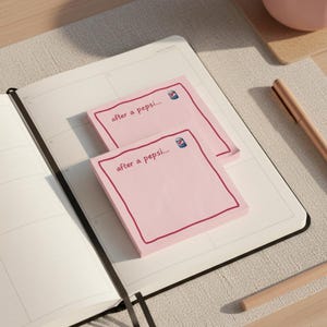 Pepsi Notepad, Funny Desk Memo Pad, Soda Lover Office Stationery (4x4 ...
