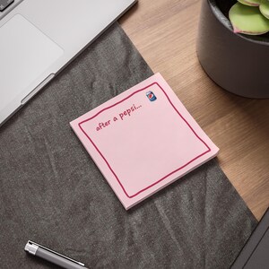 Pepsi Notepad, Funny Desk Memo Pad, Soda Lover Office Stationery (4x4 ...