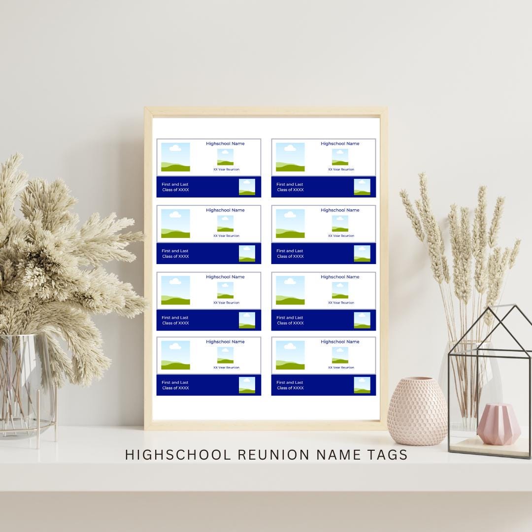 Custom High School Reunion Name Tags – Personalized With Name ...
