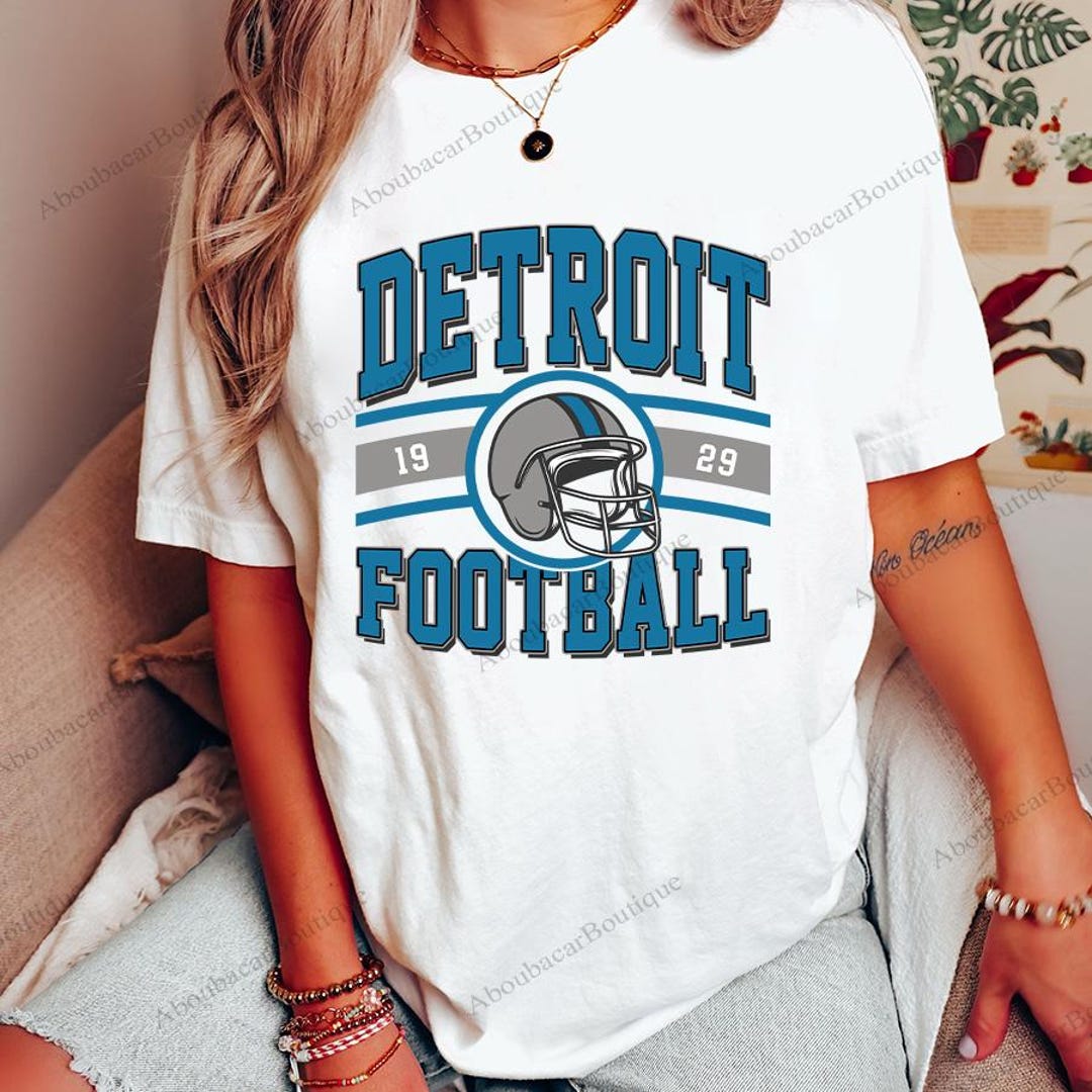 Detroit Football Png, Vintage Detroit Football Png, Detroit Michigan ...