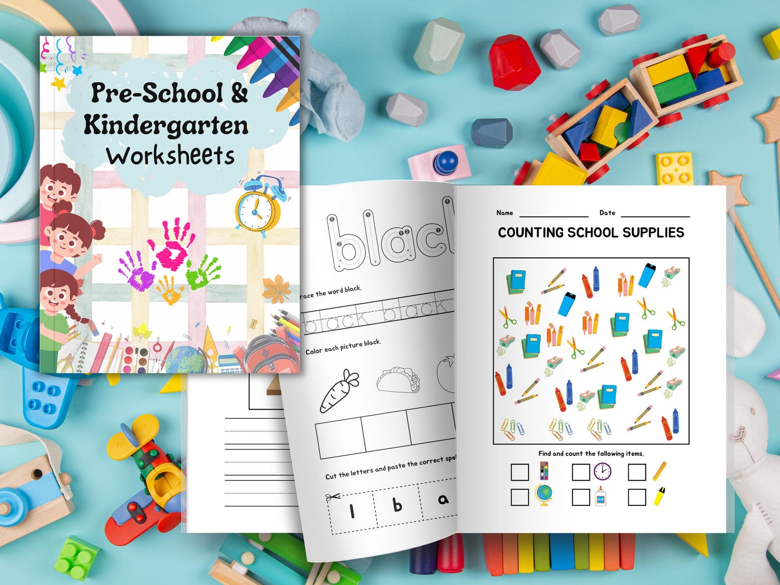 Preschool & Kindergarten Worksheets Bundle | PDF - Etsy