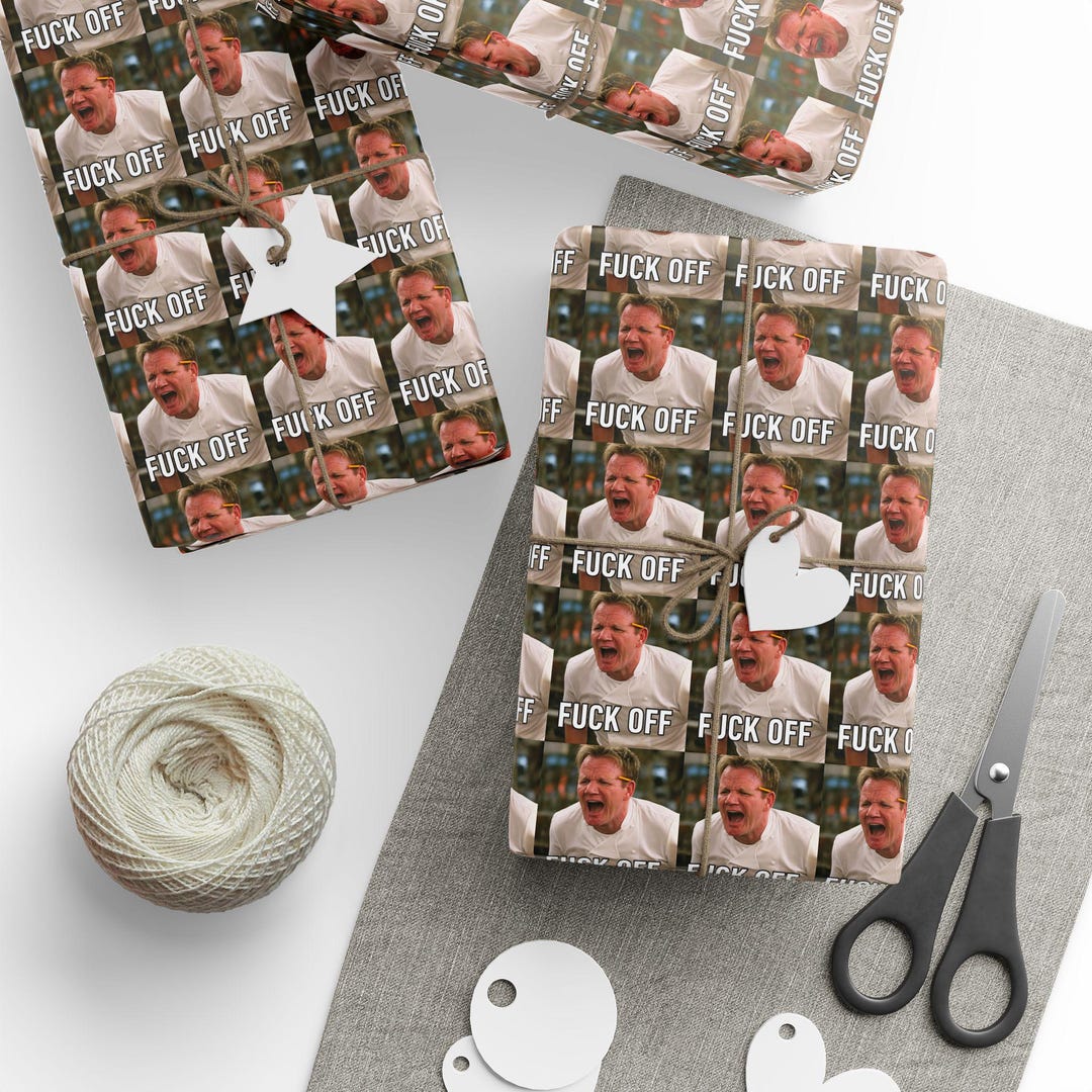 Funny Gordon Ramsey Gift Wrap, Y2K Meme Funny Christmas Wrapping Paper ...