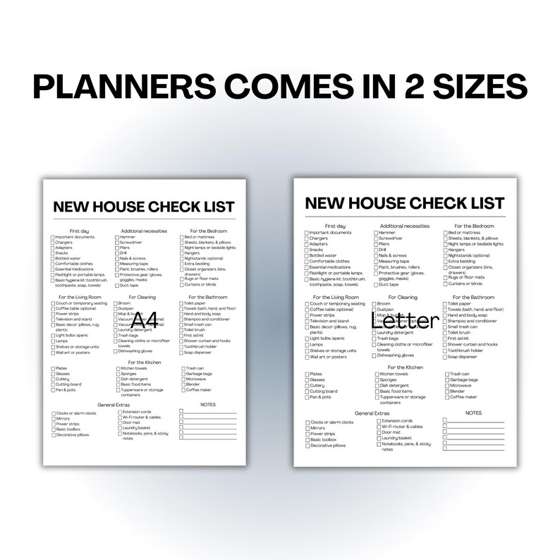 New House Checklist Template – Organize Your Move and Settle in Stress ...