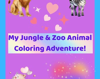 7 Land Animal Coloring Pages for Kids | Printable Wildlife Coloring ...