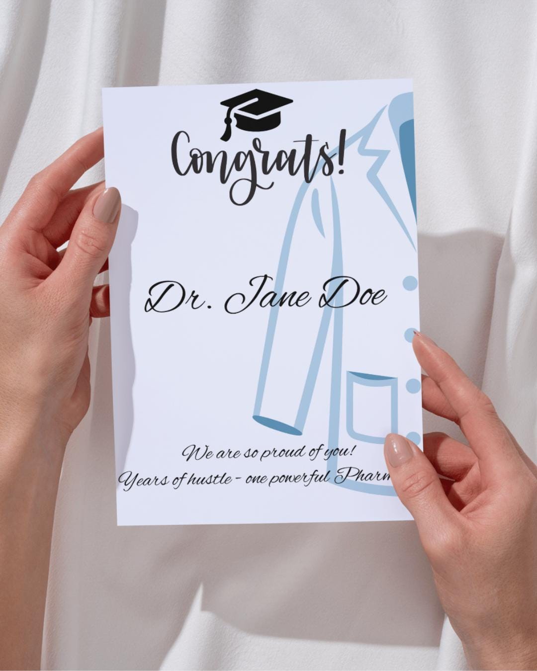 Doctor White Coat Congratulation Card | Pharmd | MD - Etsy