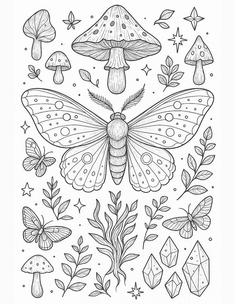 Coloring Grimoire: Witchcore Coloring Book for Witches, Wizards, and ...