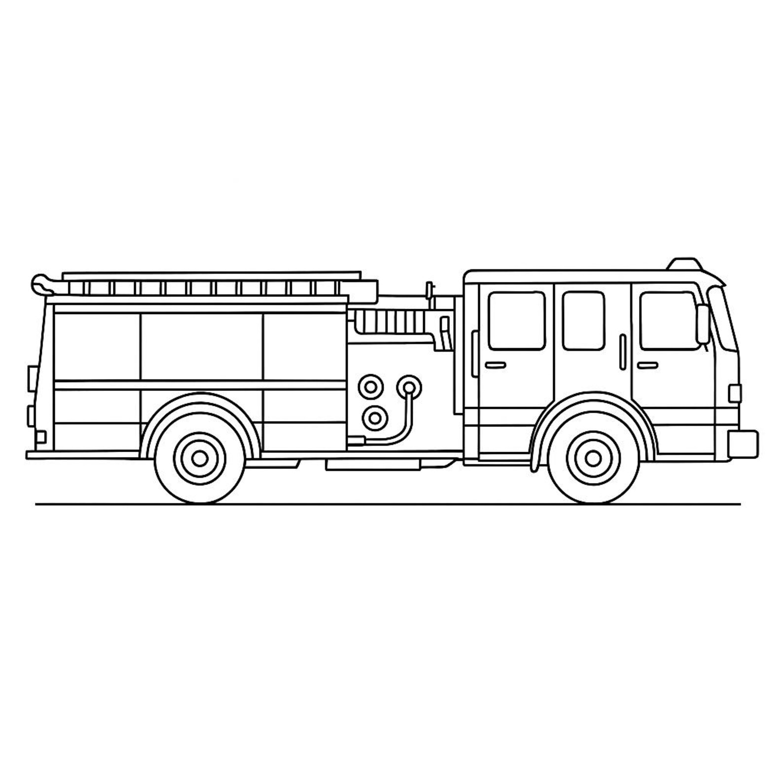 Emergency Vehicles Coloring Book for Kids – 13 Fun Pages Featuring ...