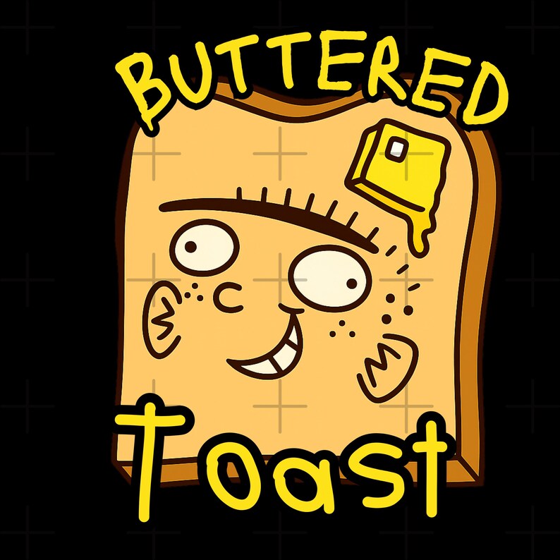 Buttered Toast PNG Clipart – Funny Ed Meme Art, Transparent Background ...