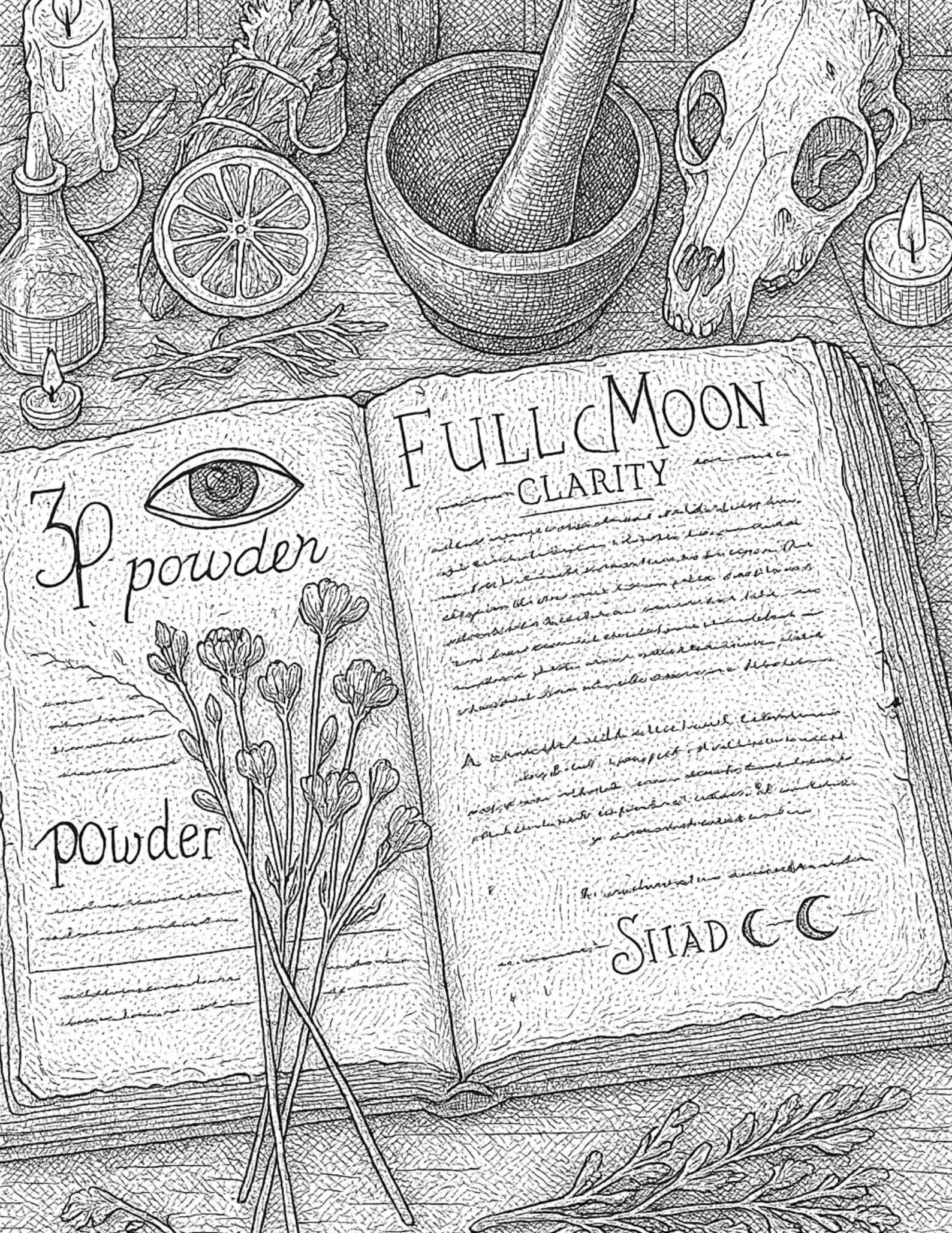 Coloring Grimoire: Witchcore Coloring Book for Witches, Wizards, and ...