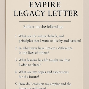 Legacy Letter Template: Guided Writing Prompts for Future Generations ...
