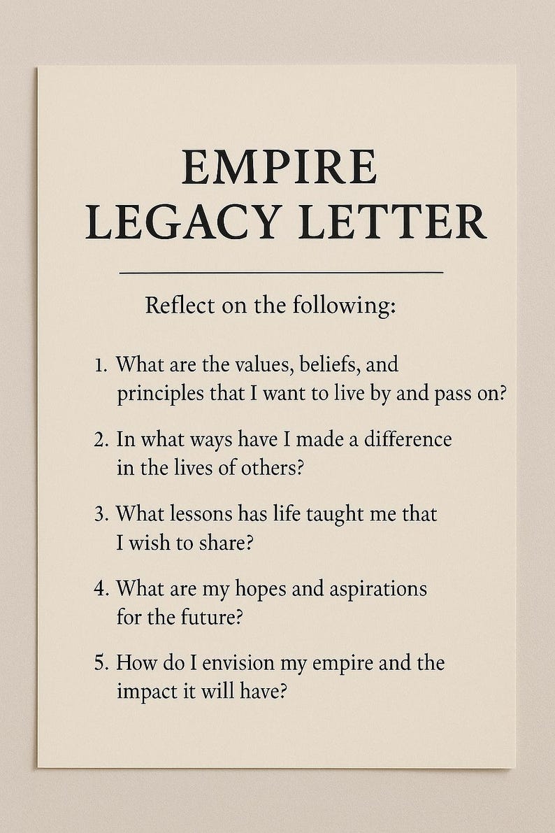 Legacy Letter Template: Guided Writing Prompts for Future Generations ...