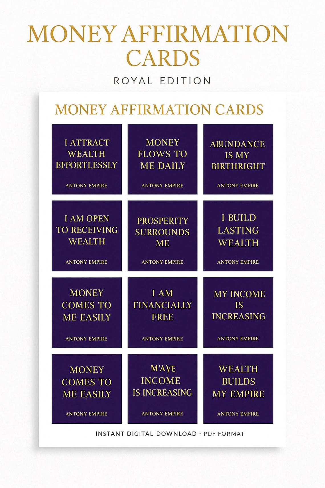 Money Affirmation Cards – Digital Download for Wealth & Abundance - Etsy