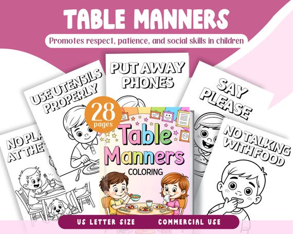 Table Manners Coloring Pages
